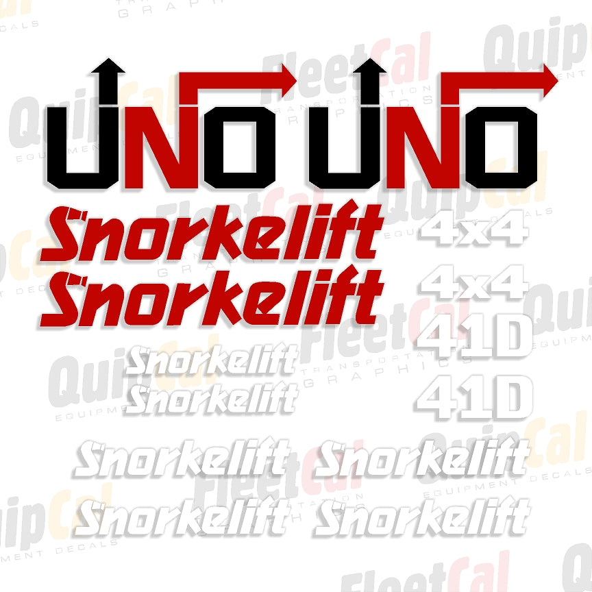 Snorkel 41D UNO Rough Terrain Manlift Marking Decal Set – Truck and ...