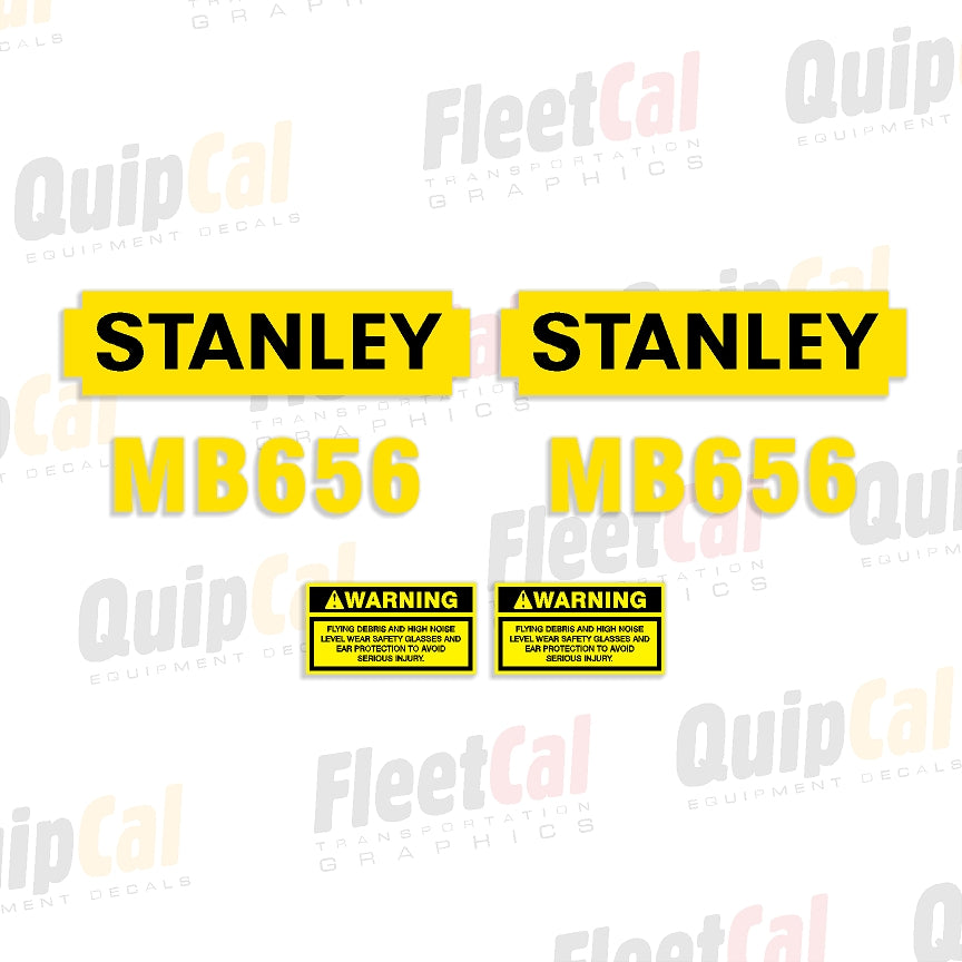 Stanley MB656 Hydraulic Breaker - Hammer Yellow Marking Decal Set ...