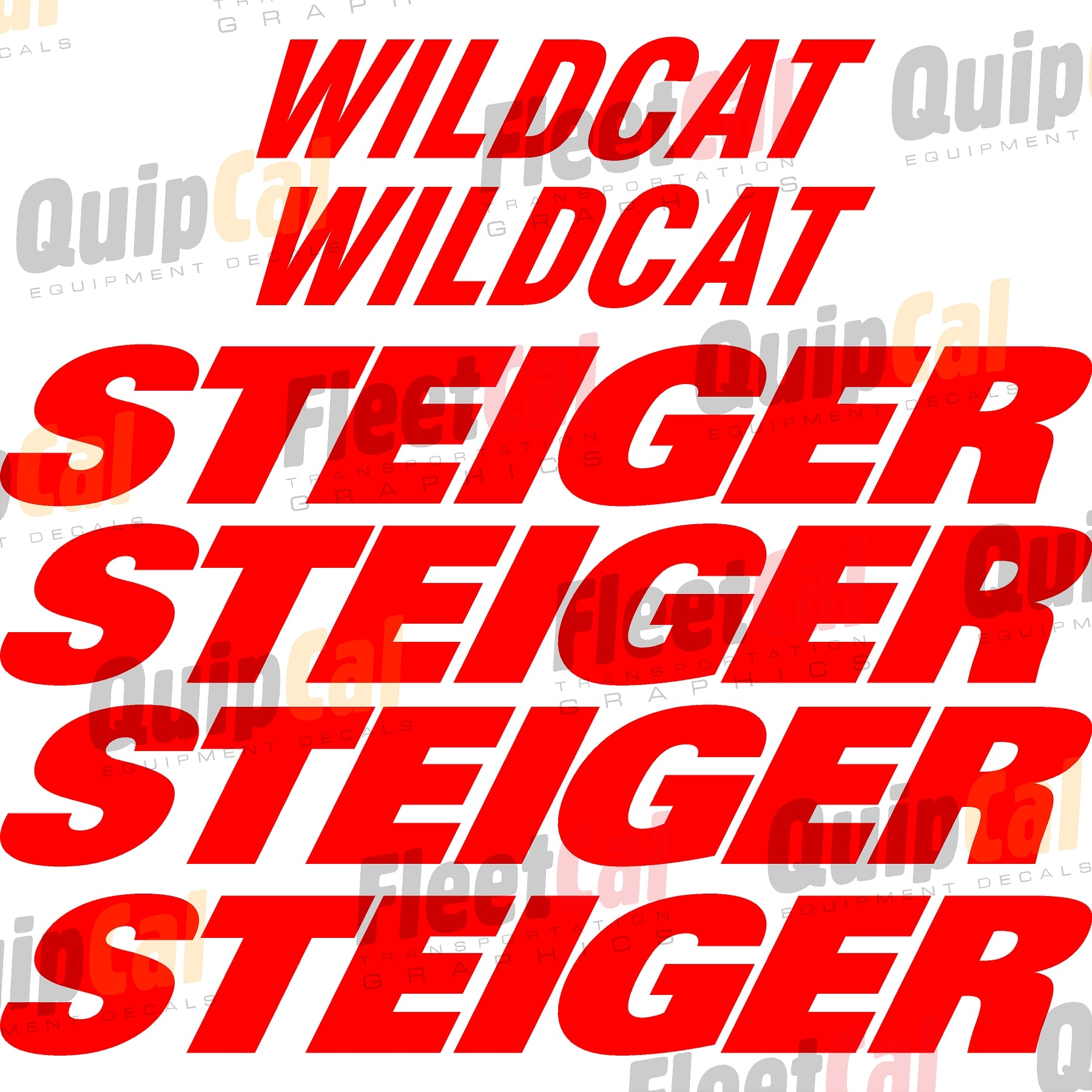 Steiger Wildcat Marking Decal Set – Truck and Equipment Decals
