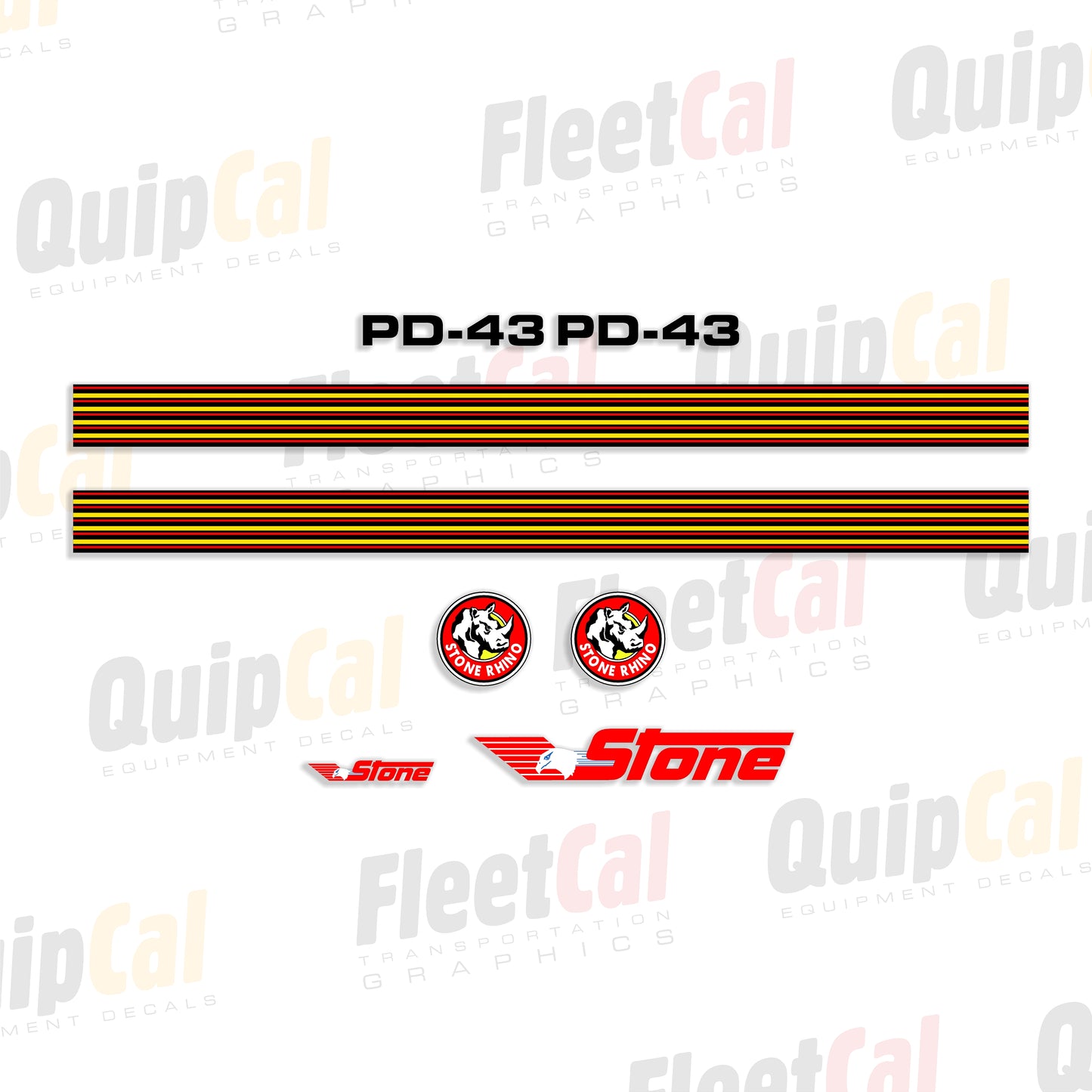 Stone PD-43 Roller - Compactor Late Model Marking Decal Set – Truck and ...