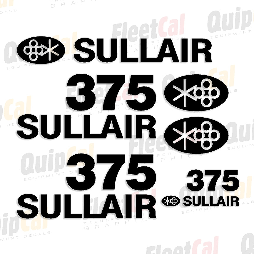 Sullair 375 Late Model Air Compressor Marking Decal Set – Truck and ...