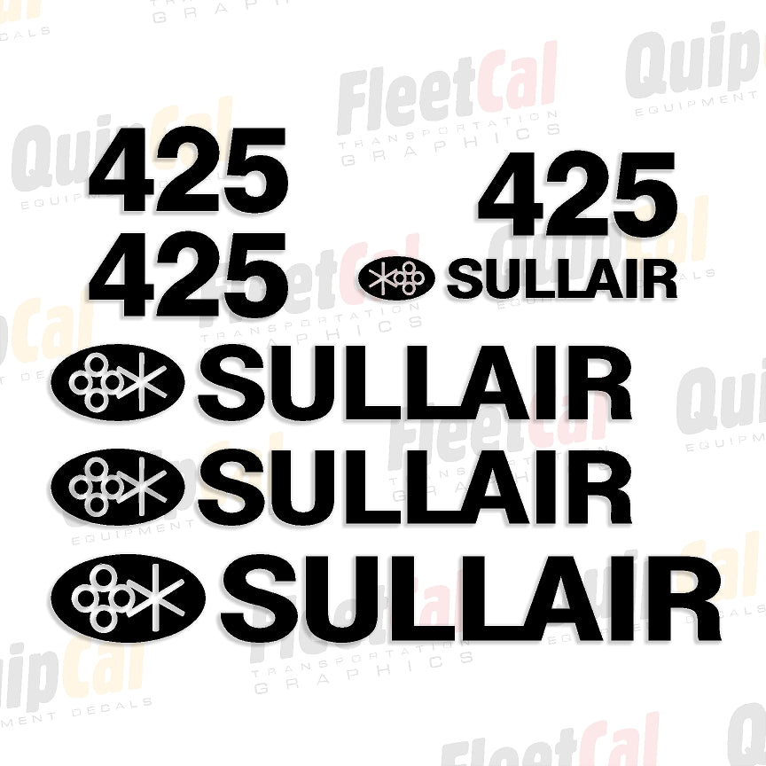 Sullair 425 Portable Air Compressor Marking Decal Set – Truck and ...