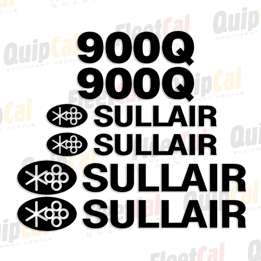 Sullair 900Q Portable Air Compressor Marking Decal Set – Truck and ...