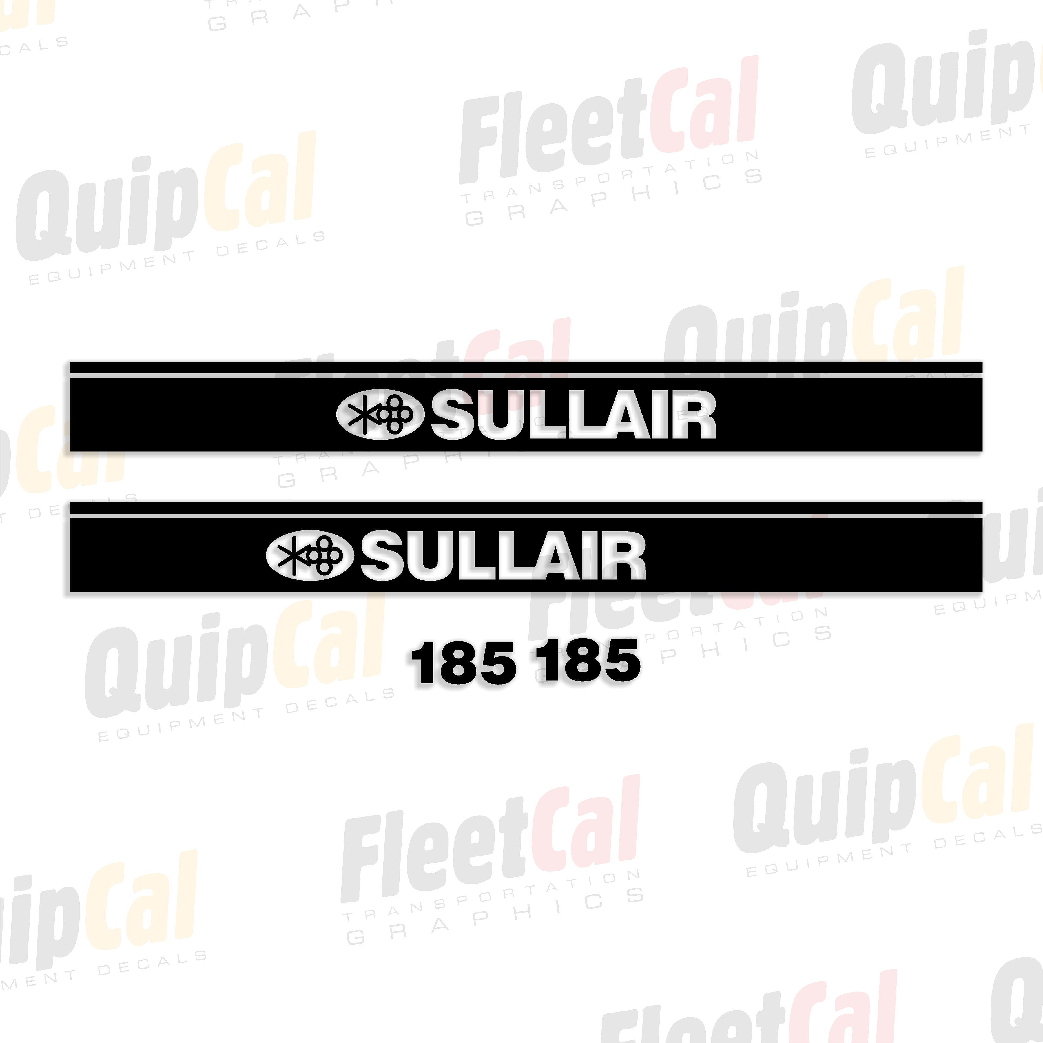 Sullair 185 T4F Air Compressor Marking Decal Set – Truck and Equipment ...
