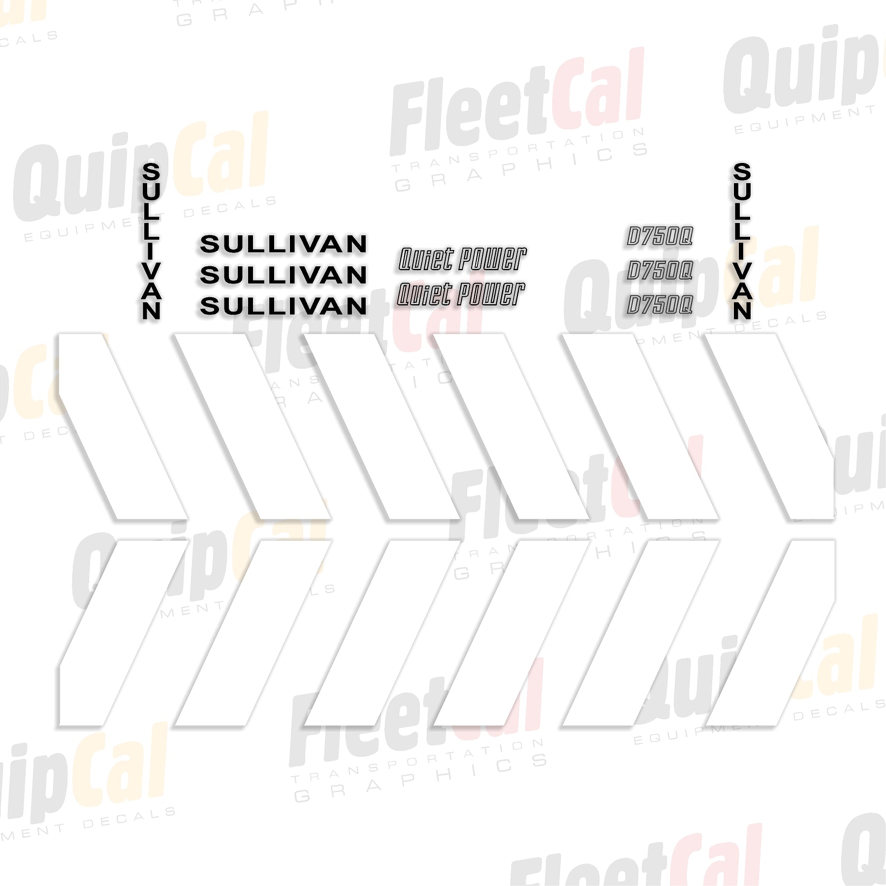 Sullivan D750 Q Air Compressor Marking Decal Set – Truck and Equipment ...