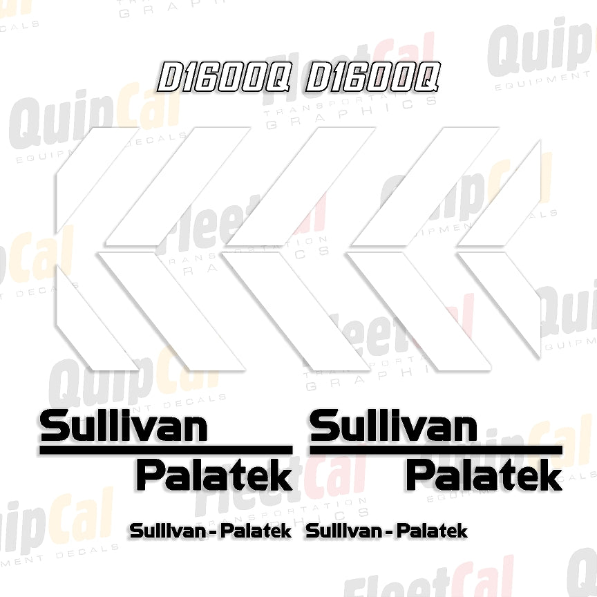Sullivan Palatek D1600Q Air Compressor Marking Decal Set – Truck and ...