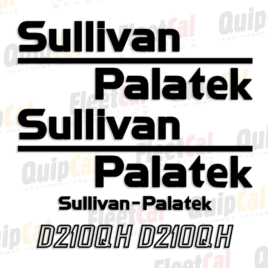 Sullivan Palatek D210QH Air Compressor Marking Decal Set – Truck and ...