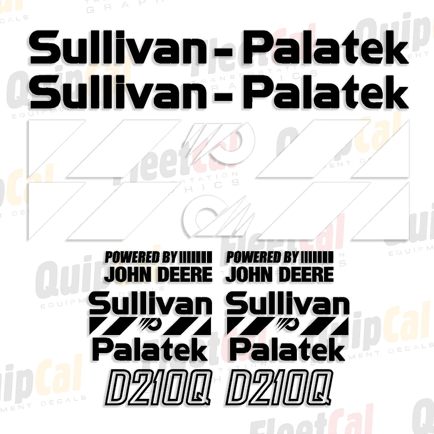 Sullivan Palatek D210Q Air Compressor Marking Decal Set – Truck and ...
