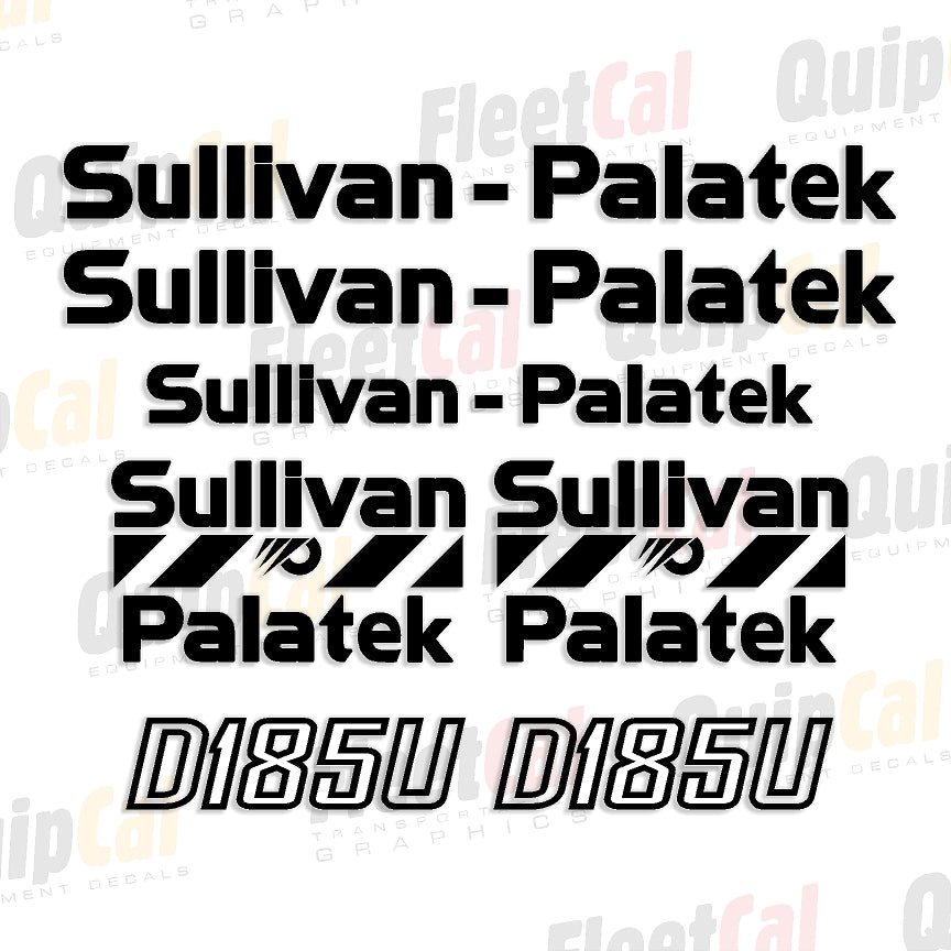 Sullivan Palatek D185U Air Compressor Marking Decal Set – Truck and ...