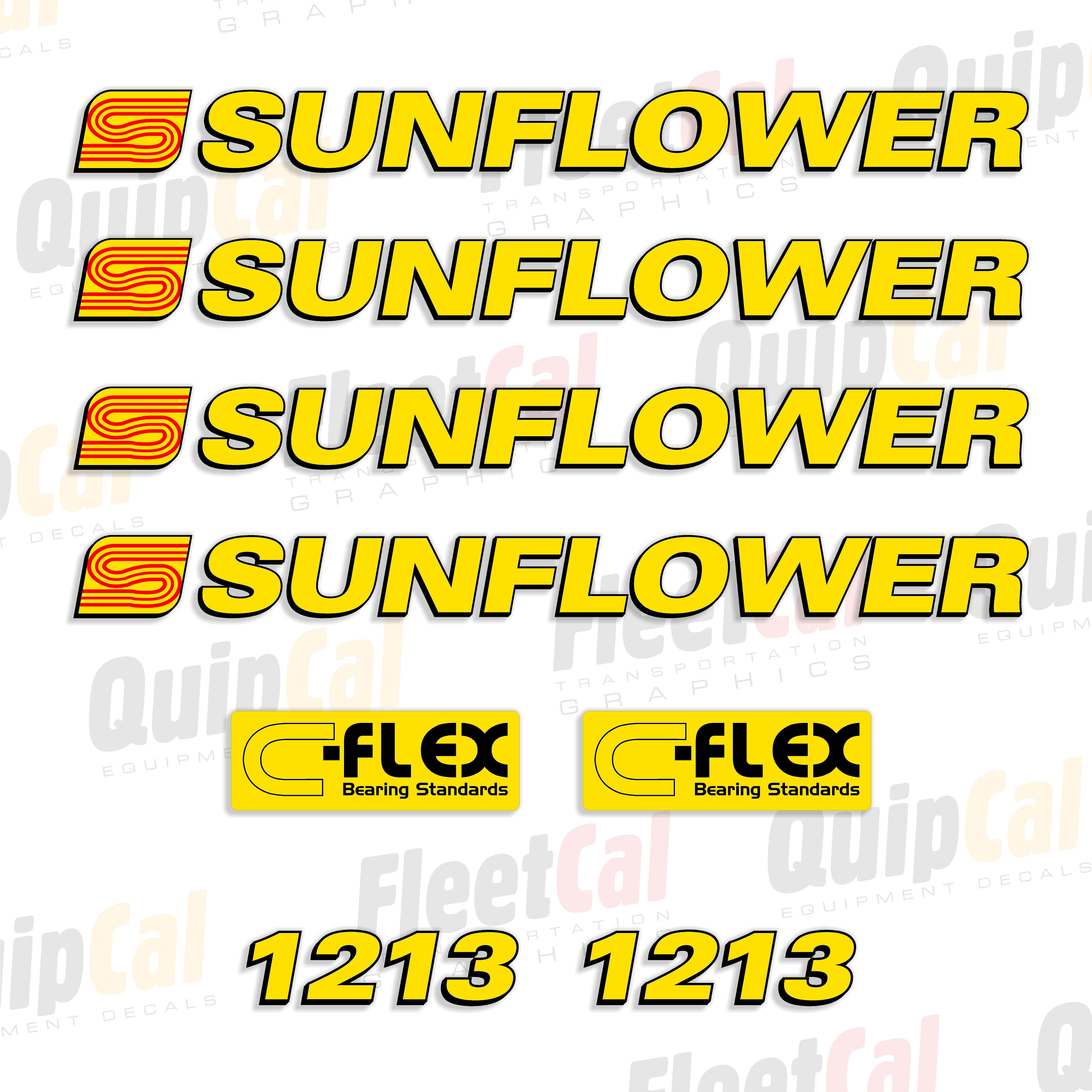 Sunflower 1213 C-Flex Disc Marking Decal Set – Truck and Equipment Decals