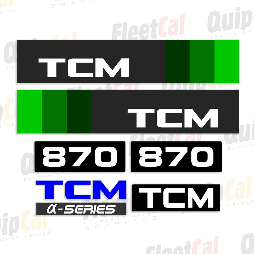 TCM 870 Wheel Loader Marking Decal Set – Truck and Equipment Decals