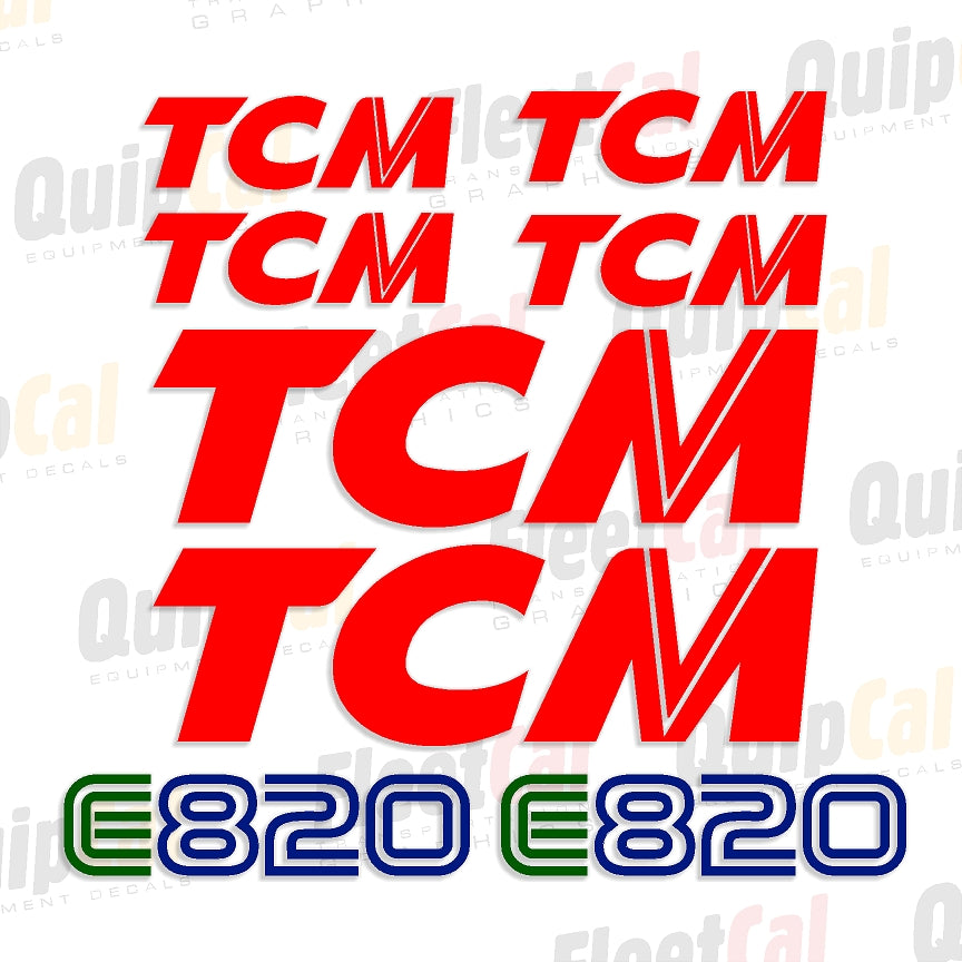 TCM E820 Wheel Loader Marking Decal Set – Truck and Equipment Decals