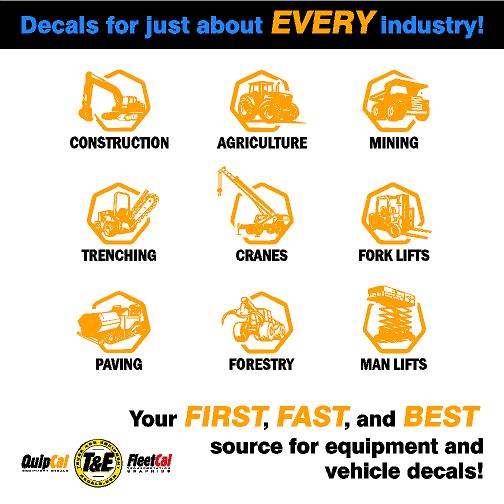 Hitachi Mid-Size Excavator Safety Decal Set – Truck and Equipment Decals