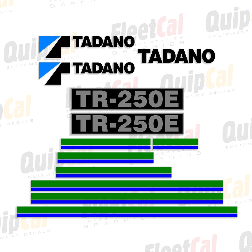 Tadano TR-250E Rough Terrain Crane Marking Decal Set – Truck and ...
