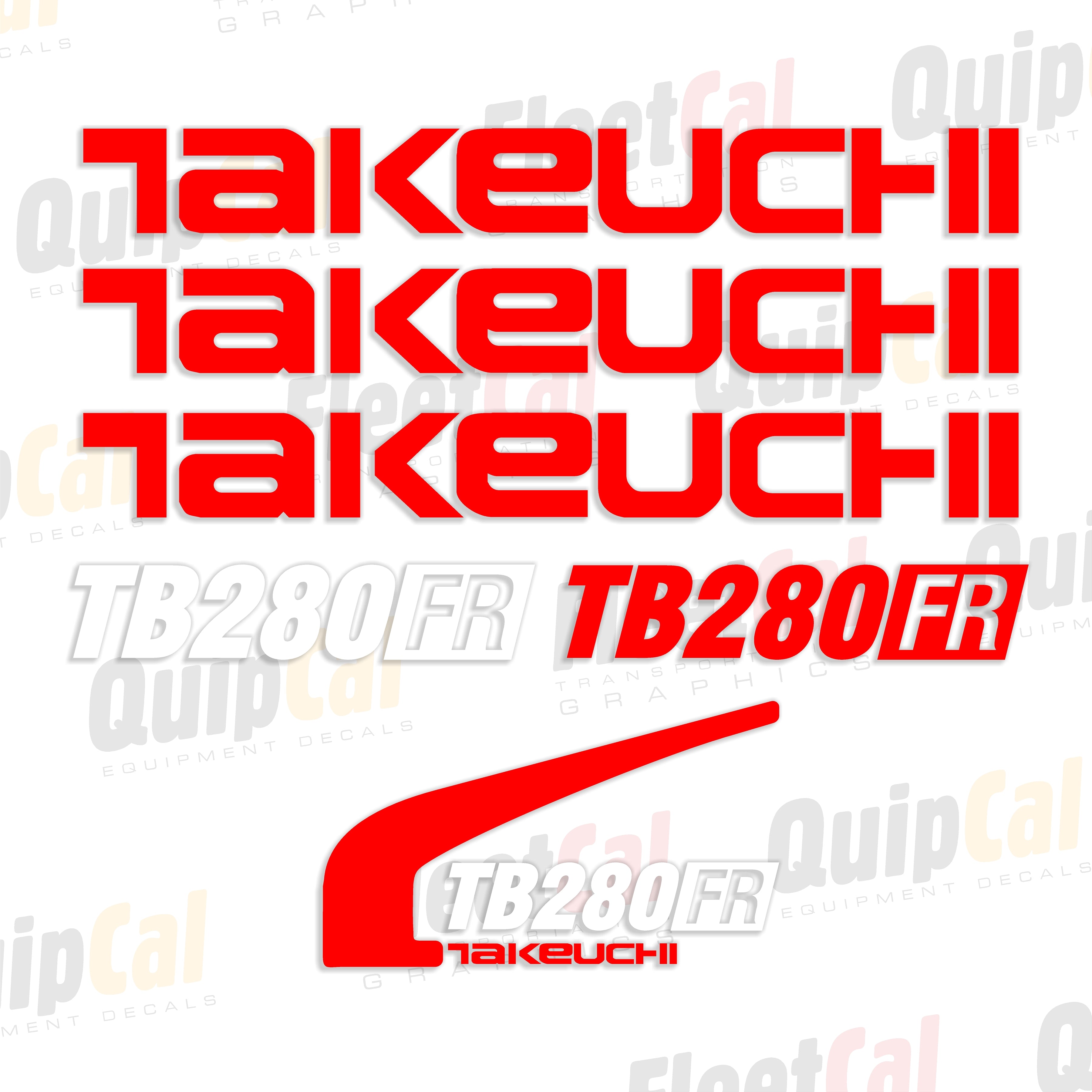 Takeuchi TB280FR Excavator Decal Set – Truck and Equipment Decals