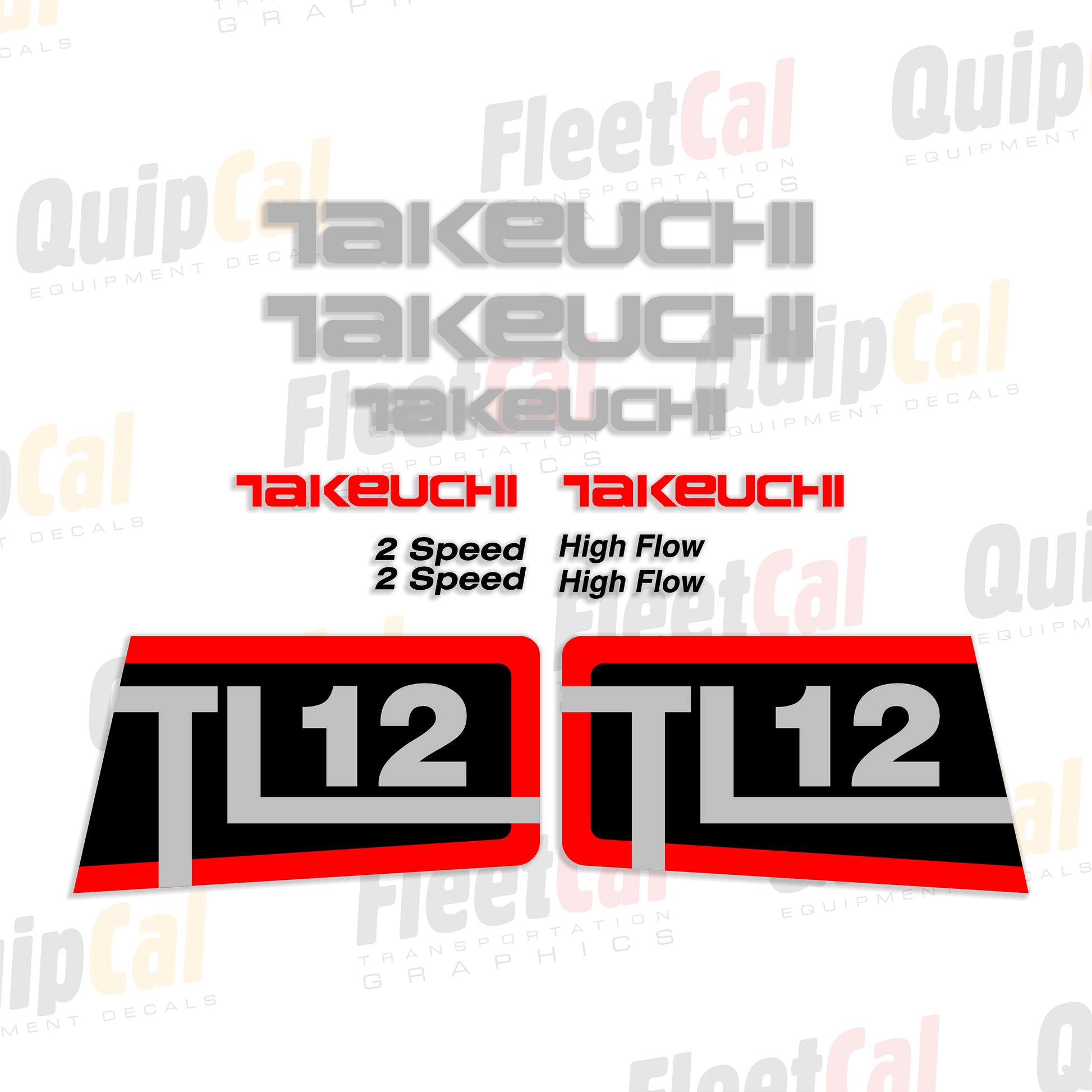Takeuchi TL12 Compact Track Loader Decal Set – Truck and Equipment Decals