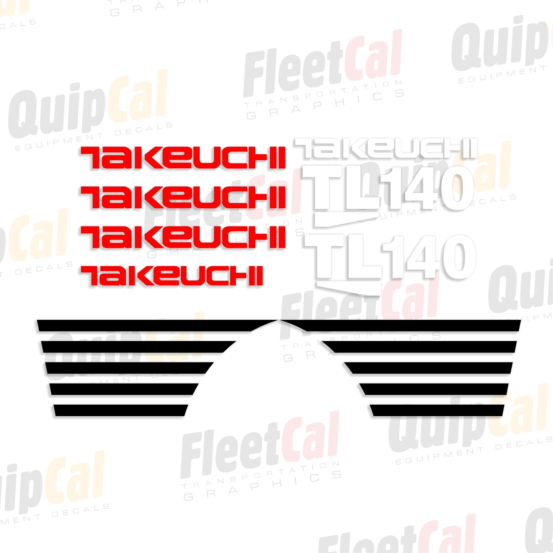 Takeuchi TL140 Compact Track Loader Marking Decal Set – Truck and ...