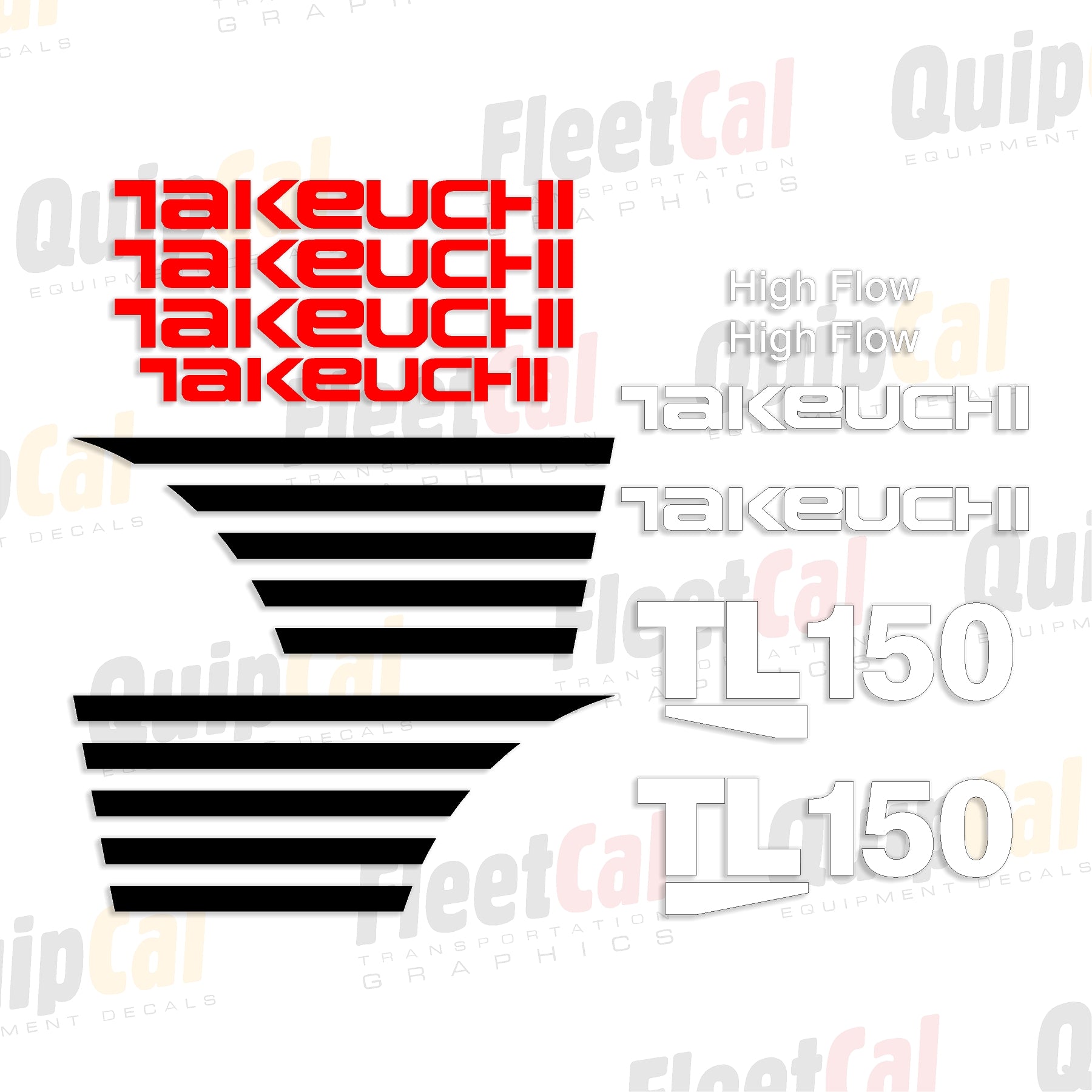 Takeuchi TL150 Compact Track Loader Marking Decal Set – Truck and ...