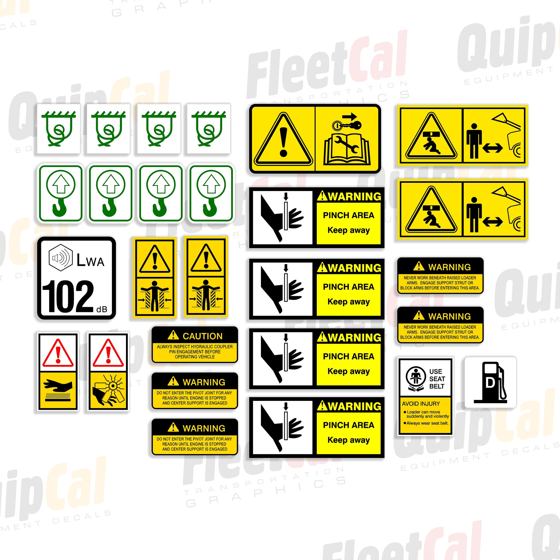 Takeuchi Wheel Loader Safety Decal Set – Truck and Equipment Decals