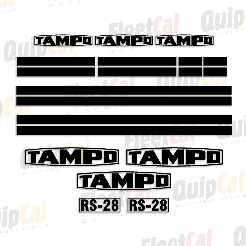 Tampo RS-28 Roller - Compactor Marking Decal Set – Truck and Equipment ...