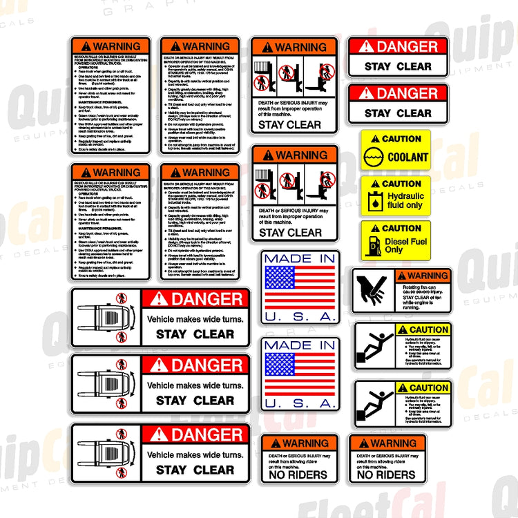 Equipment Safety Decals – Truck and Equipment Decals