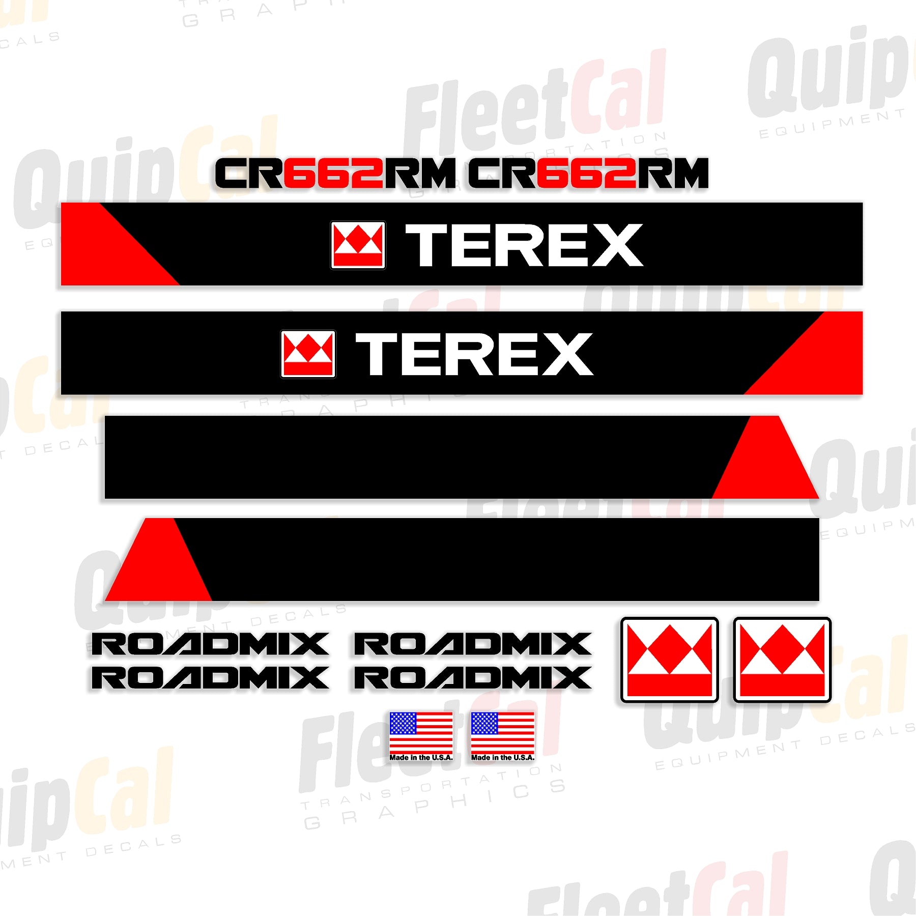 Terex CR662RM Material Transfer - Paver Marking Decal Set – Truck and ...