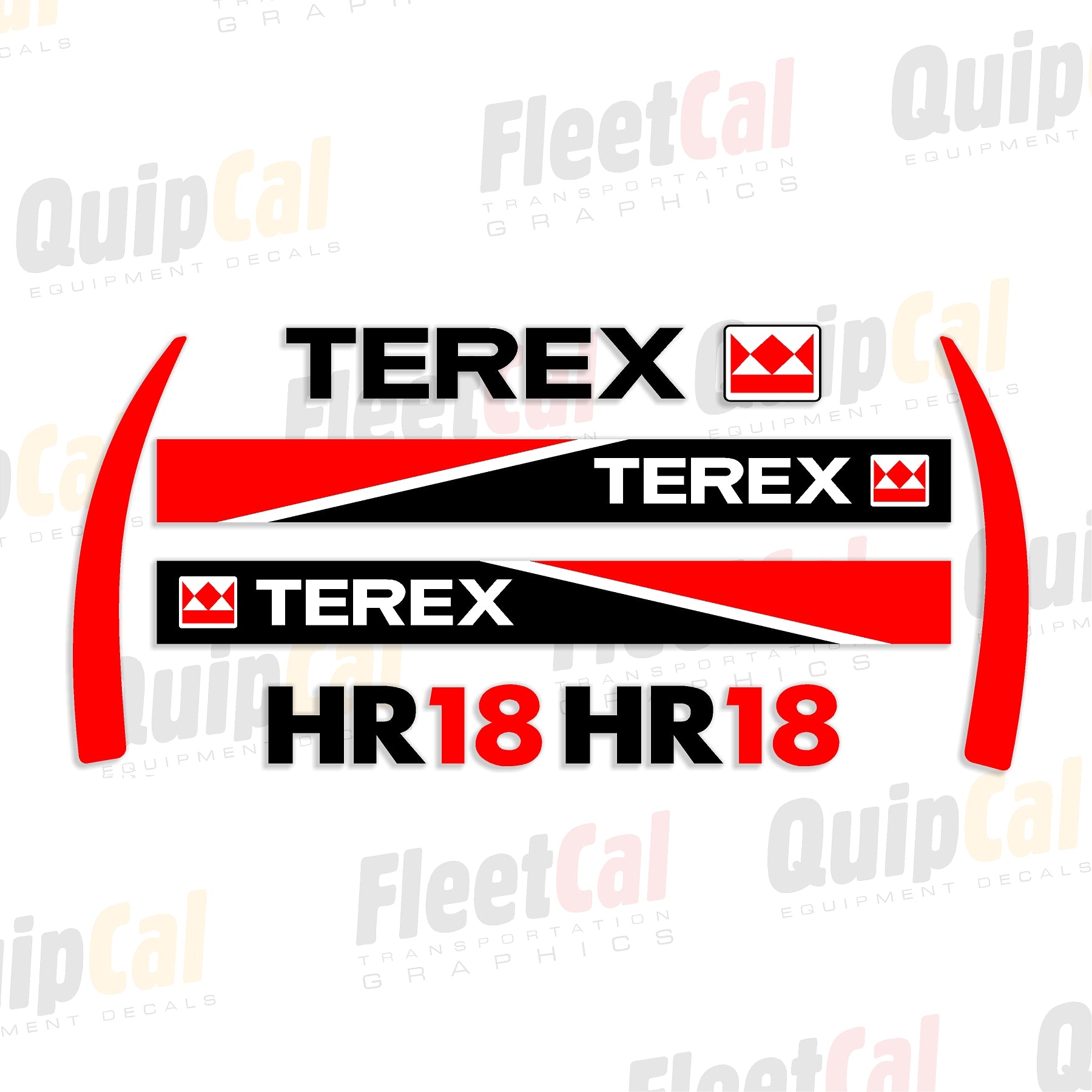 Terex HR18 Mini Excavator Marking Decal Set 2005 – Truck and Equipment ...