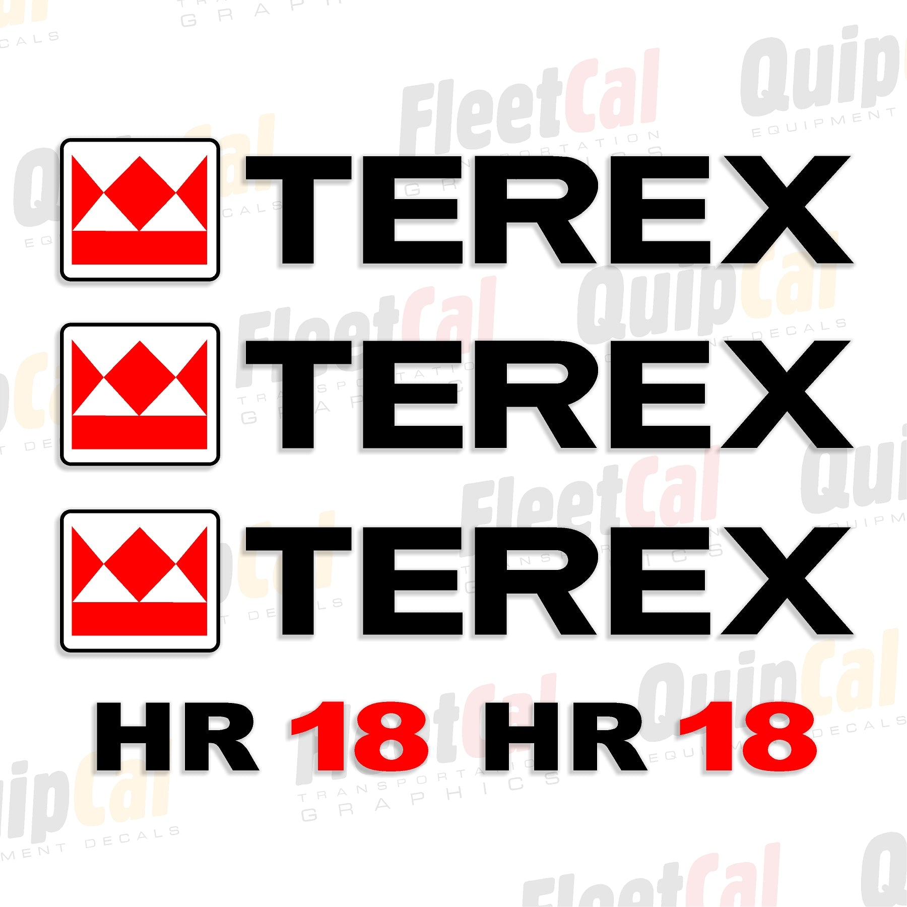 Terex HR18 Mini Excavator Marking Decal Set 2006 – Truck and Equipment ...
