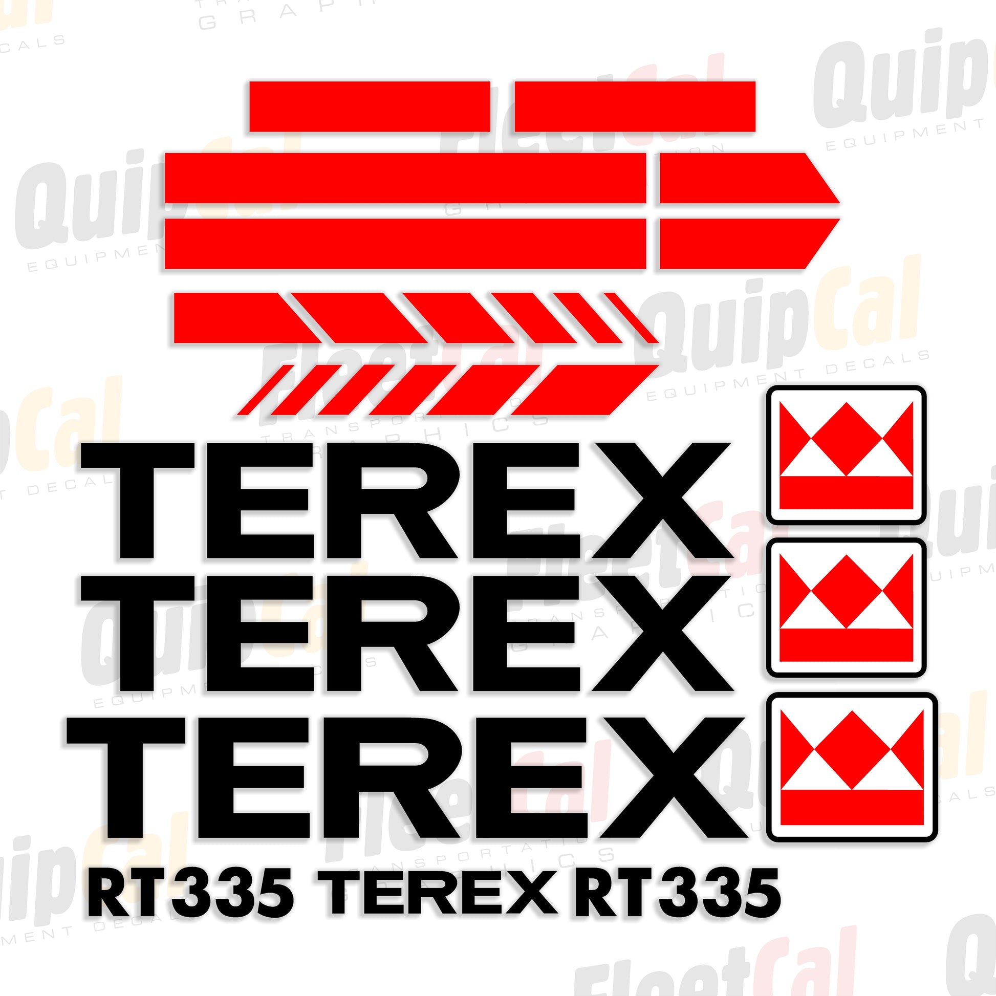 Terex RT335 Rough Terrain Crane Decal Set – Truck and Equipment Decals