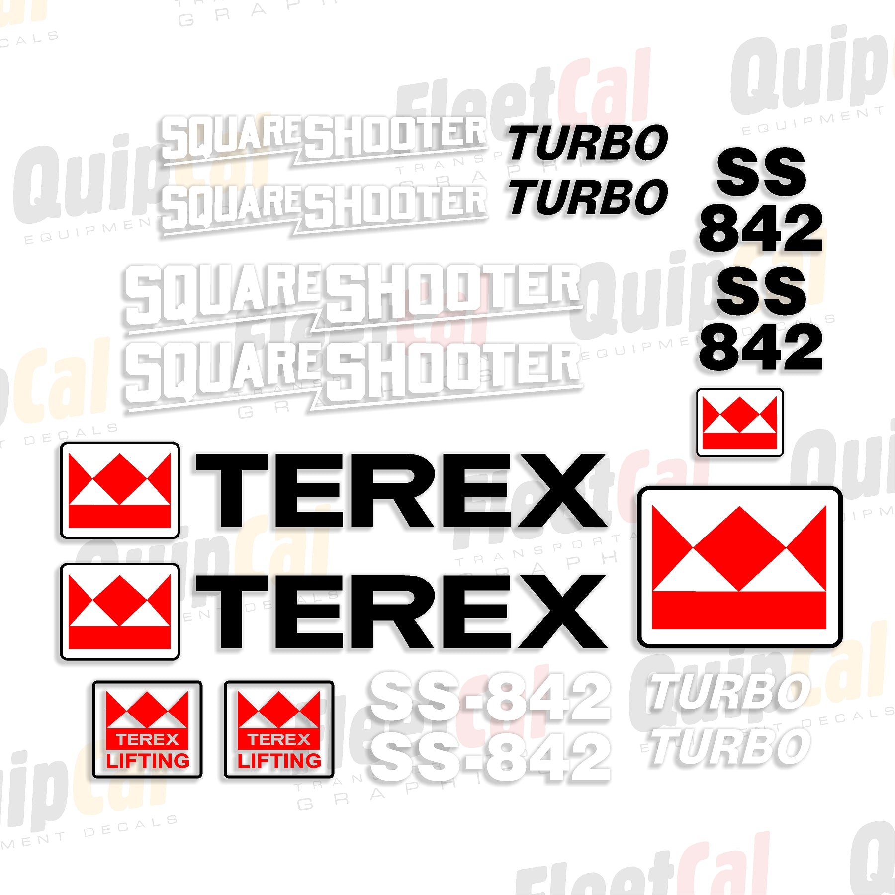 Terex SS-842 Square Shooter Telehandler Marking Decal Set – Truck and ...