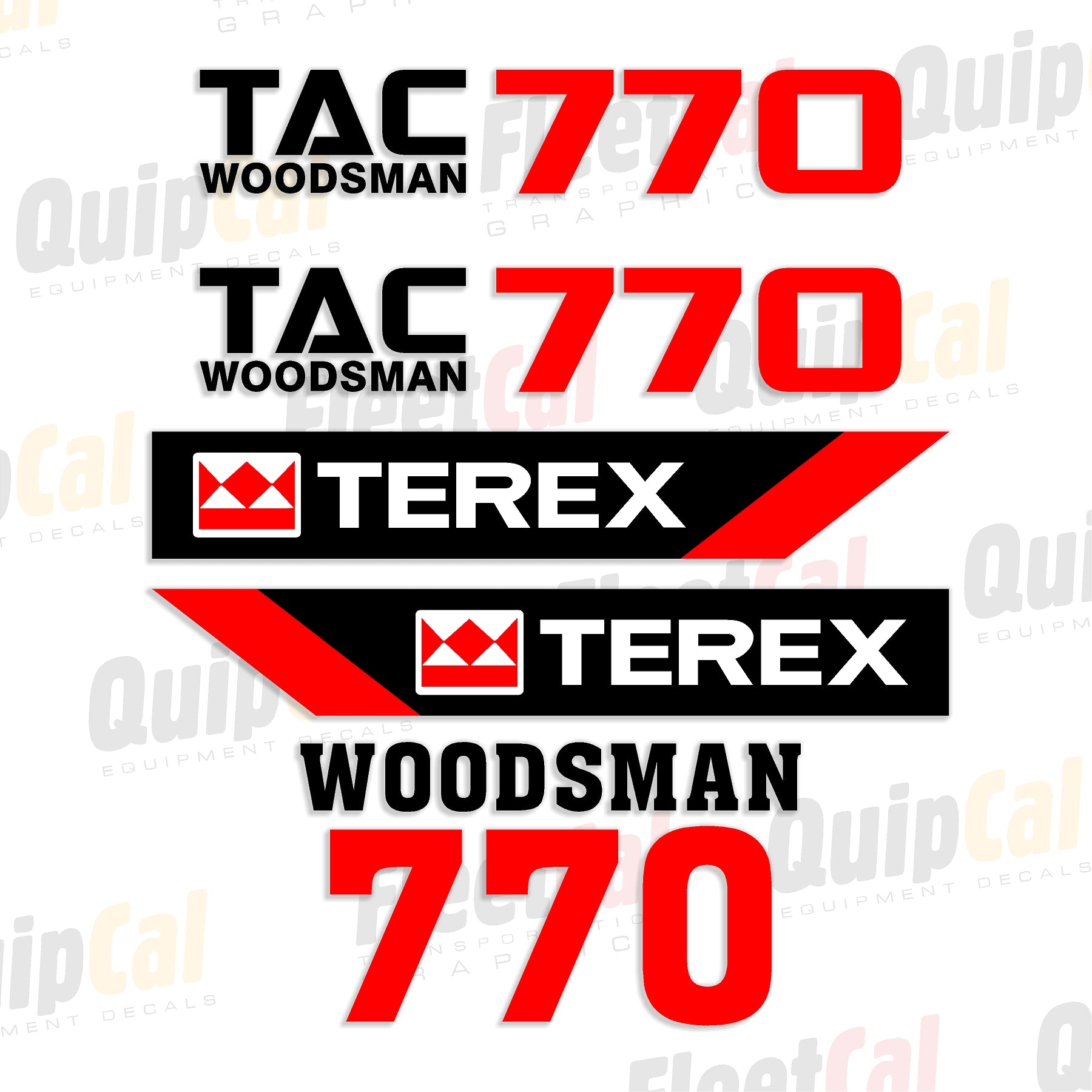 Terex Woodsman 770 Marking Decal Set – Truck and Equipment Decals