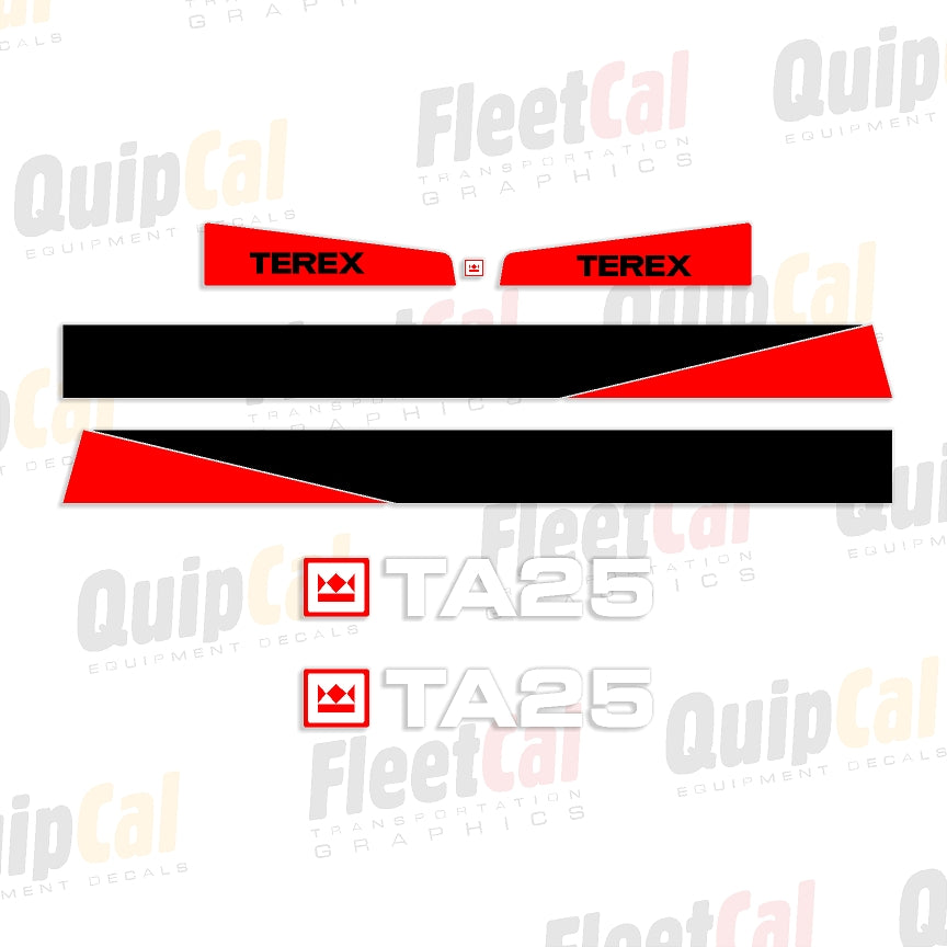 Terex TA25 Haul Truck Marking Decal Set – Truck and Equipment Decals