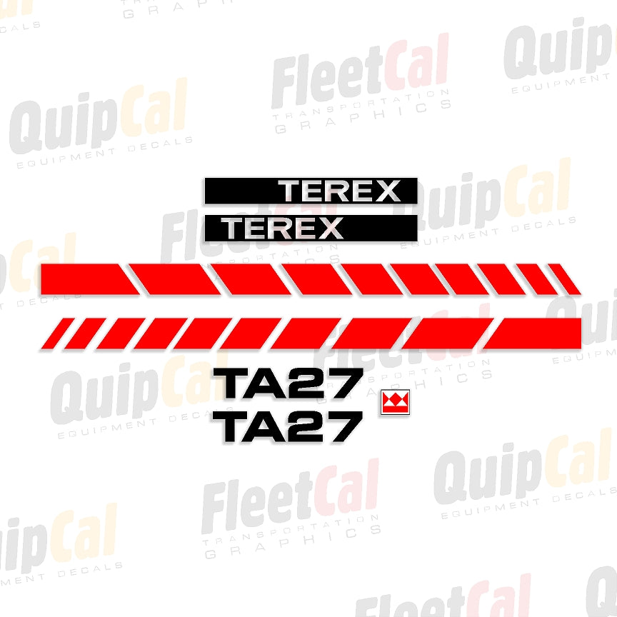 Terex TA27 Haul Truck Marking Decal Set - 2000 Year Red Stripe – Truck ...