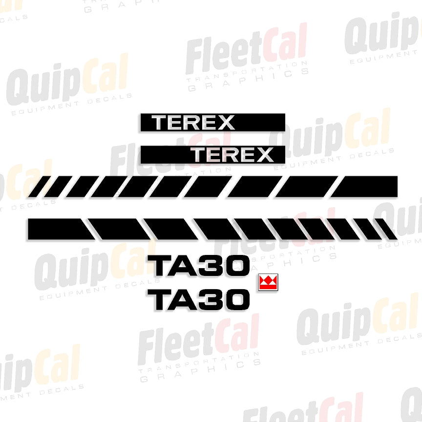 Terex TA30 Haul Truck Marking Decal Set - 2000 Year – Truck and ...