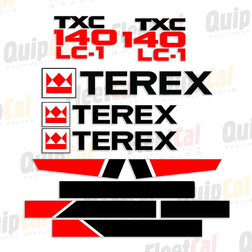 Terex TXC140LC-1 Excavator Marking Decal Set – Truck and Equipment Decals