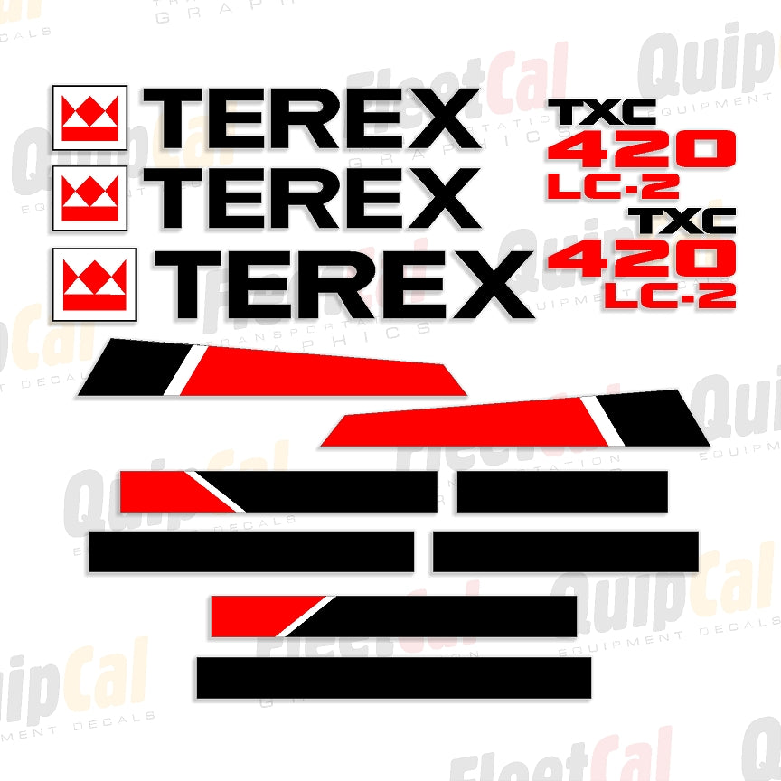 Terex TXC420LC-2 Excavator Marking Decal Set – Truck and Equipment Decals