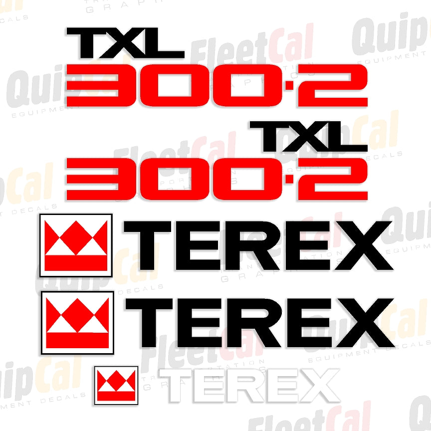 Terex TXL 300-2 Wheel Loader Marking Decal Set – Truck and Equipment Decals