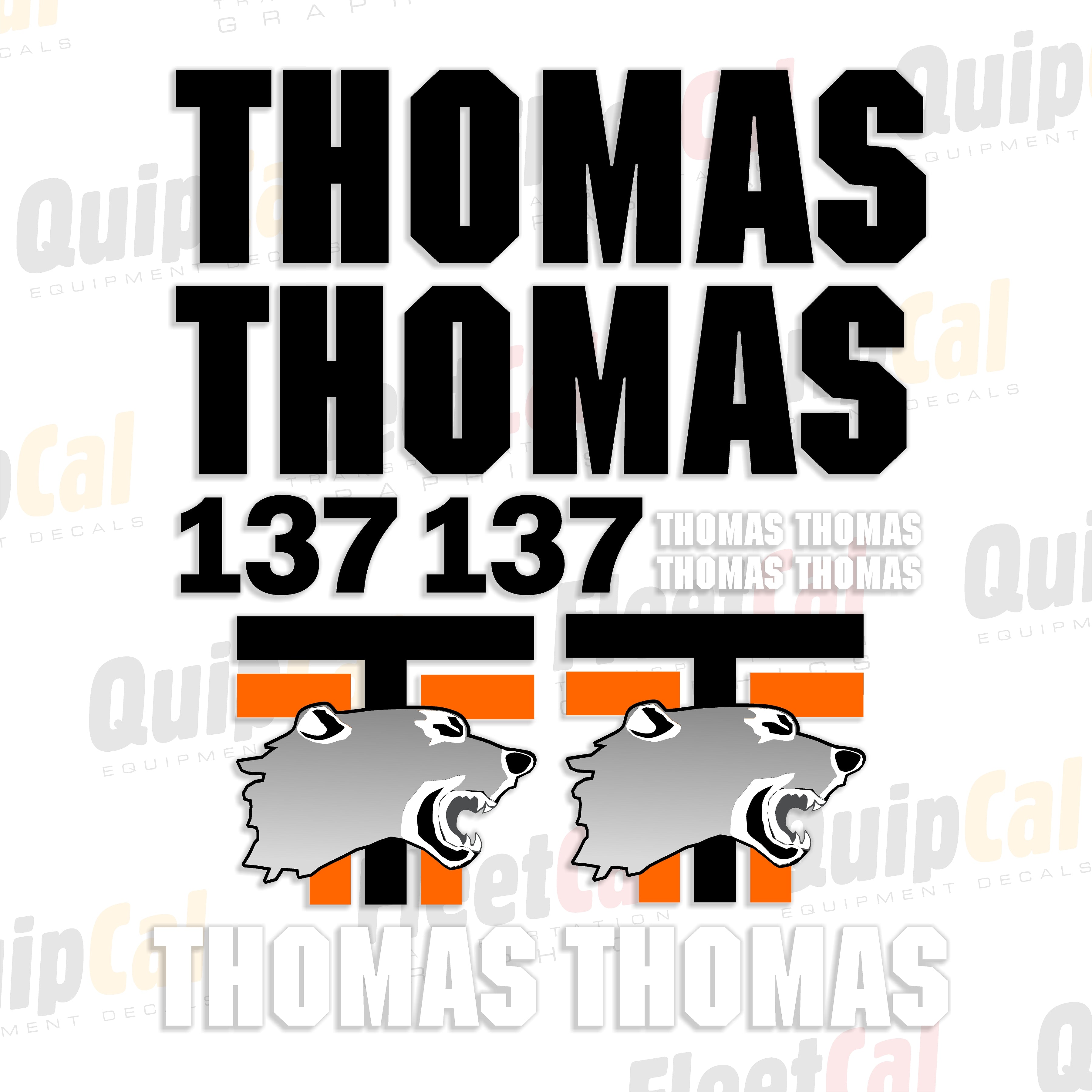 Thomas 137 Skid Loader Decal Set – Truck and Equipment Decals