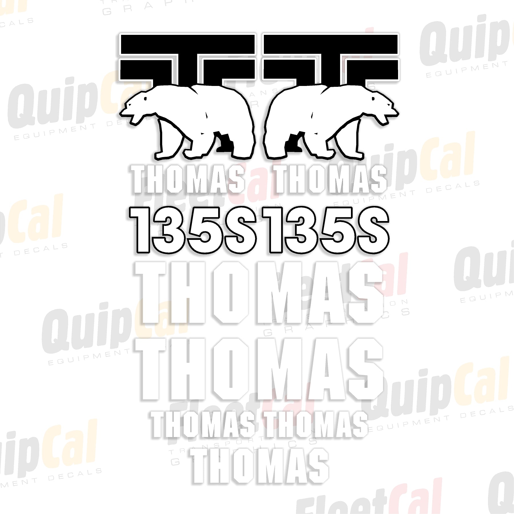 Thomas 135S Skid Loader Marking Decal Set – Truck and Equipment Decals