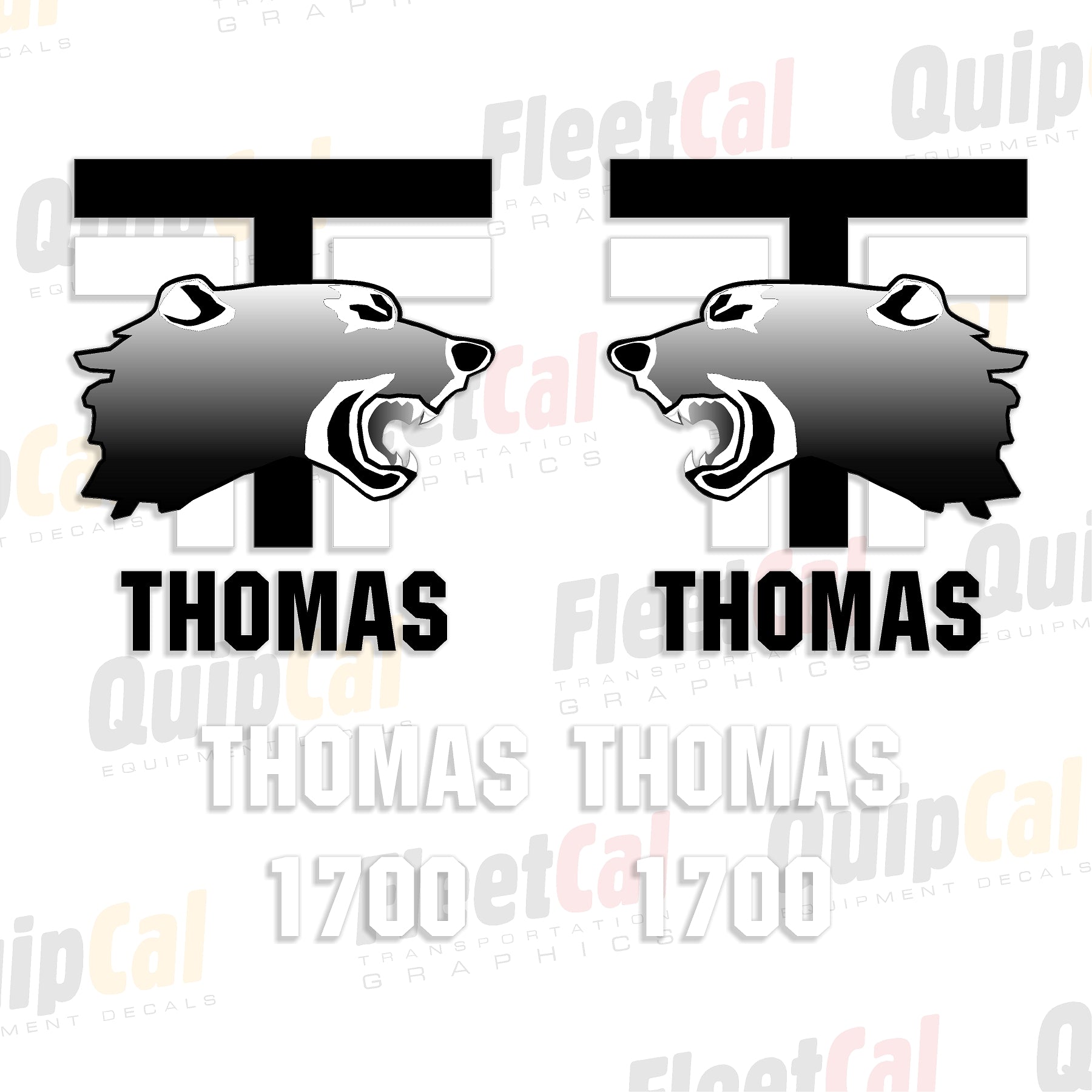 Thomas 1700 Skid Loader Marking Decal Set – Truck and Equipment Decals