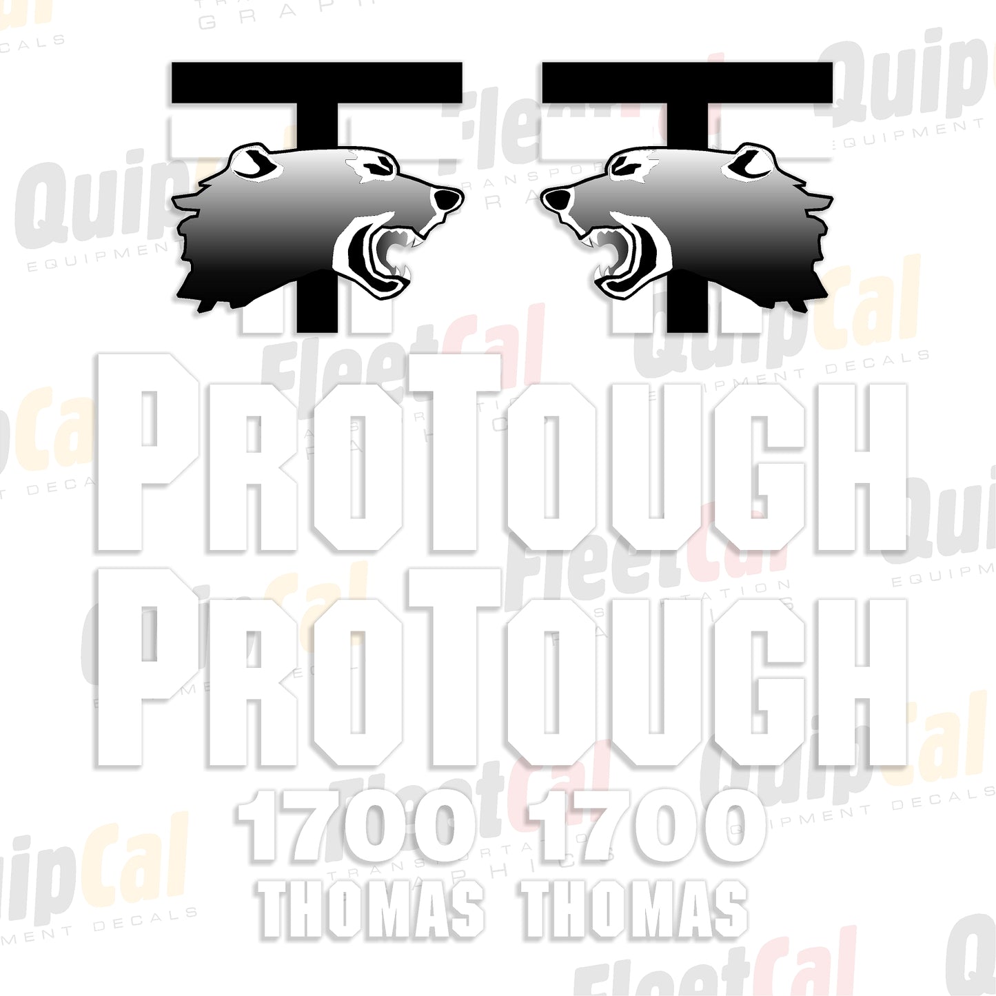 Thomas 1700 ProTough Skid Loader Marking Decal Set – Truck and ...