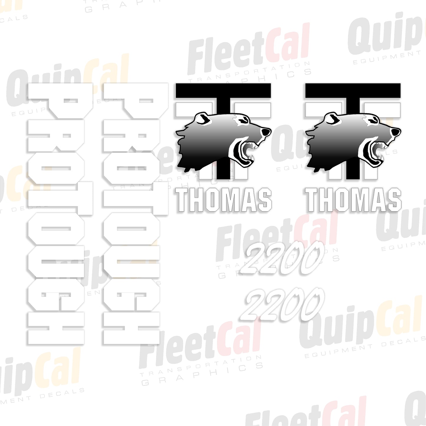 Thomas 2200 ProTough Skid Loader Marking Decal Set – Truck and ...