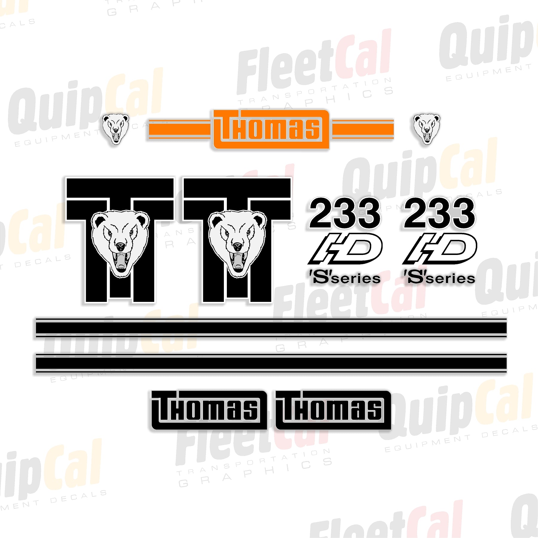 Thomas 233HD S Series Skid Loader Marking Decal Set – Truck and ...