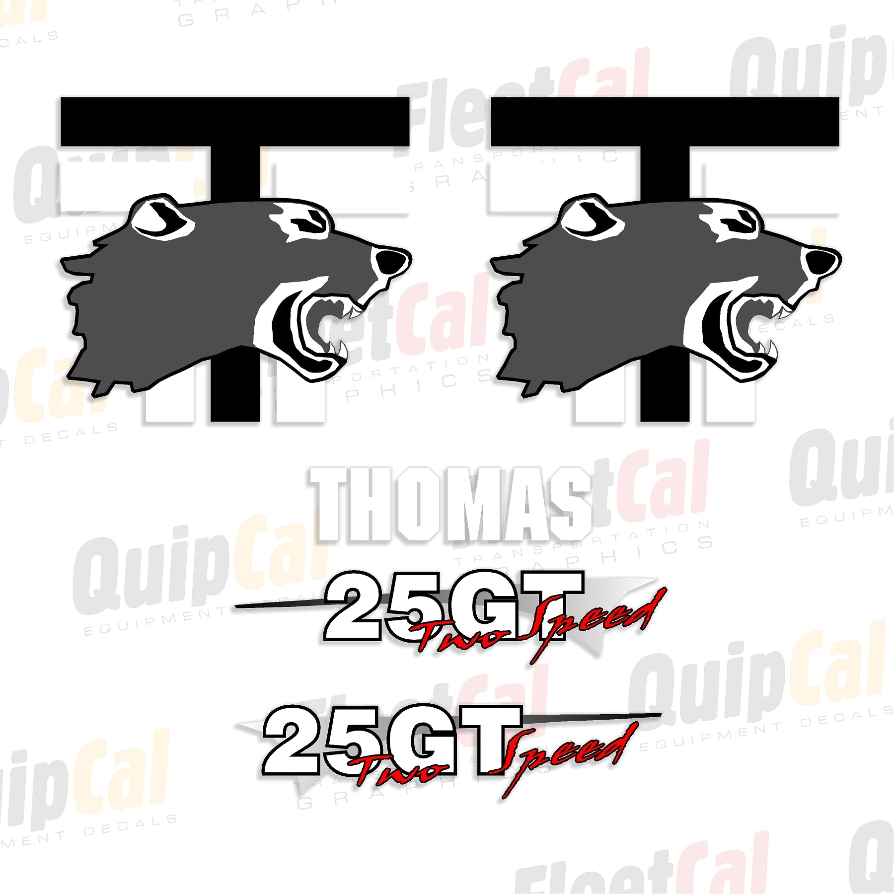 Thomas 25GT Skid Loader Marking Decal Set – Truck and Equipment Decals