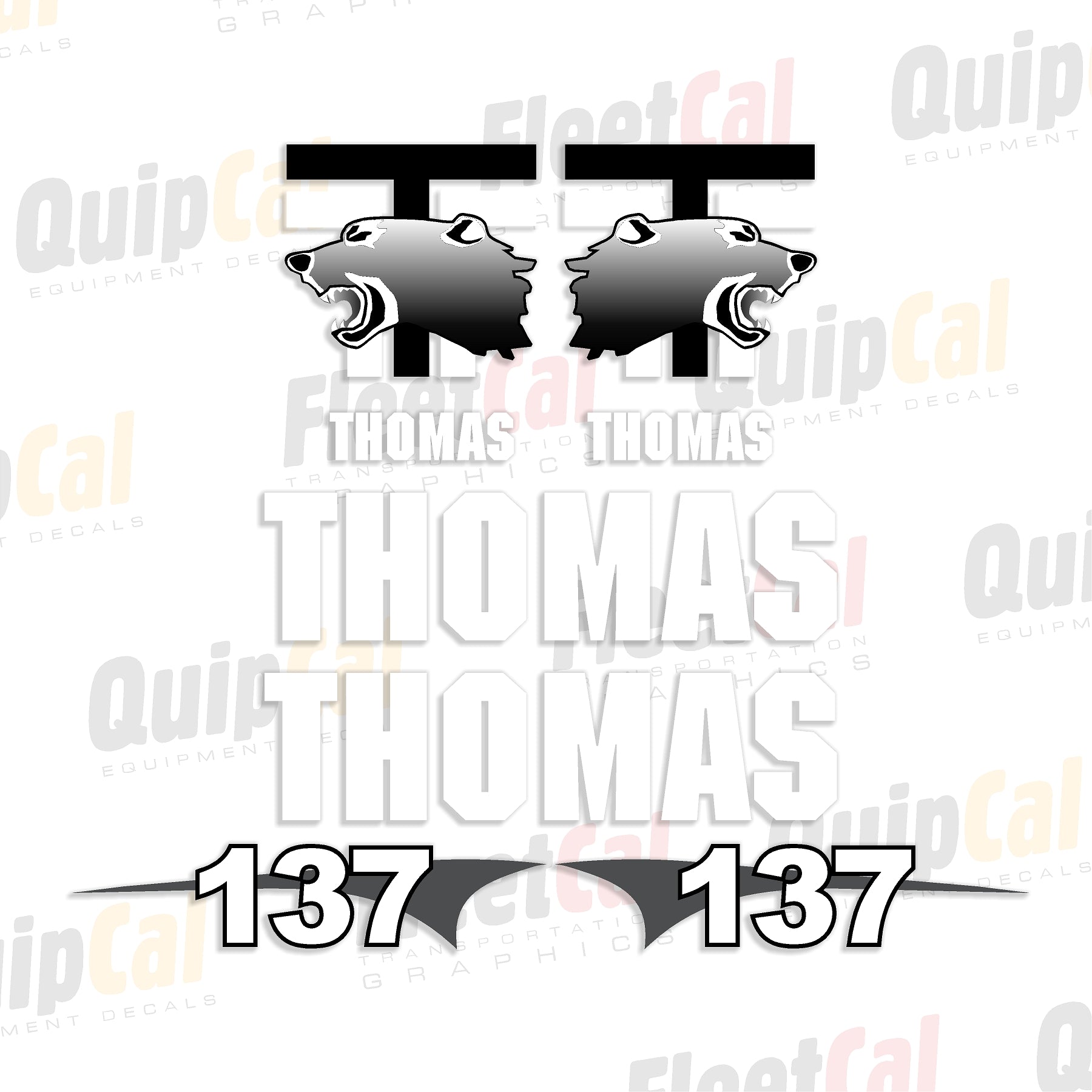 Thomas T137 Skid Loader Marking Decal Set – Truck and Equipment Decals
