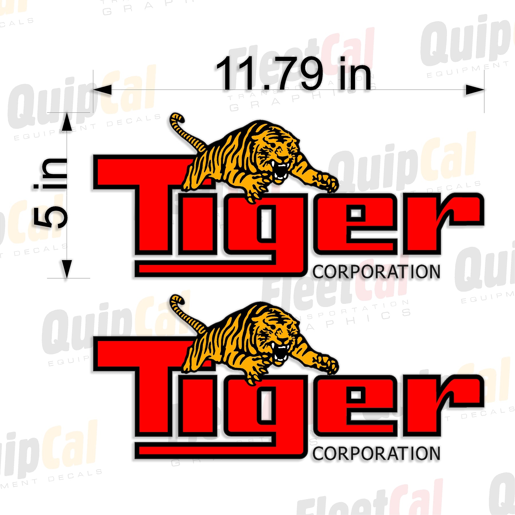 Tiger Mowers Decals Red (1 PAIR) – Truck and Equipment Decals