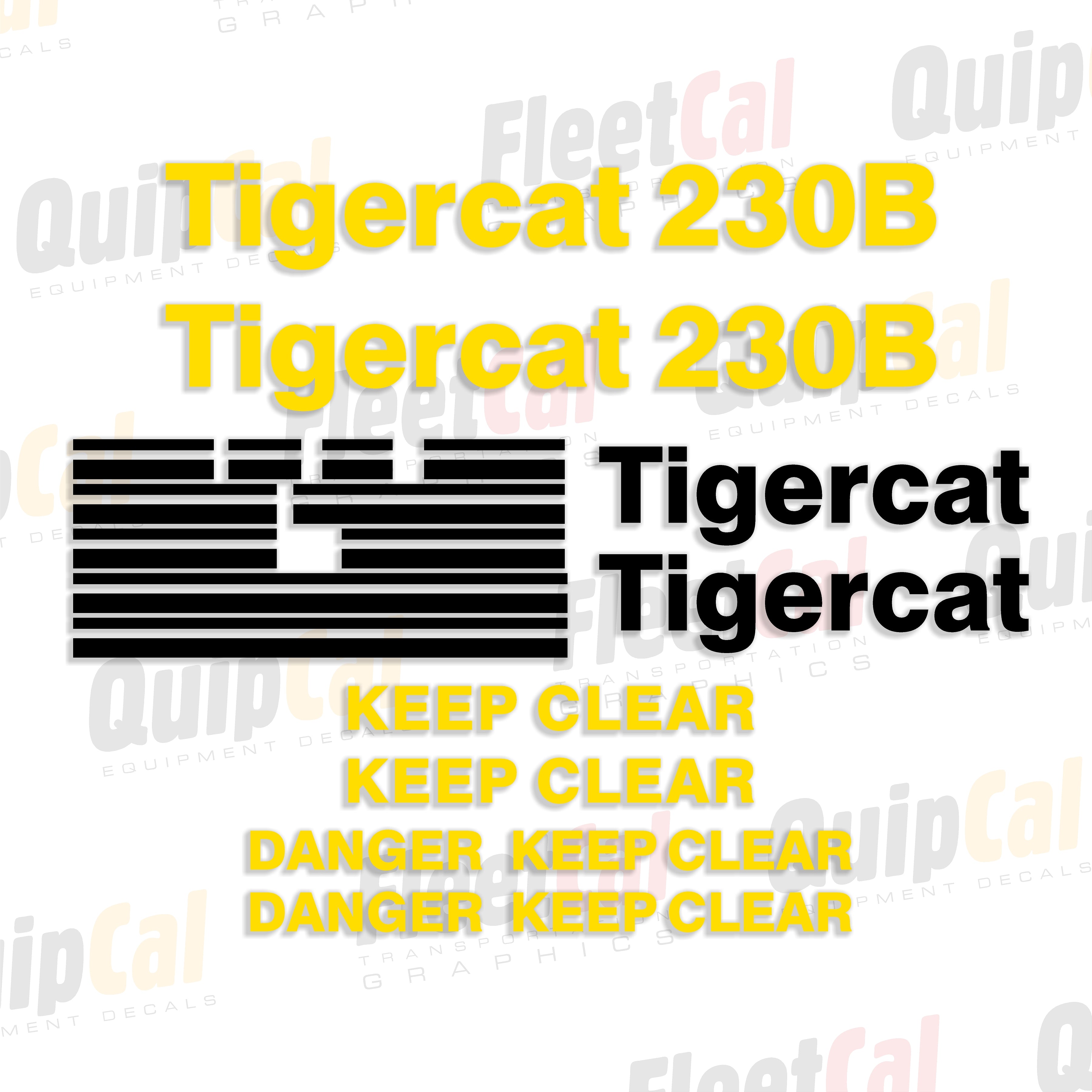 Tigercat 230B Log Loader Marking Decal Set – Truck and Equipment Decals