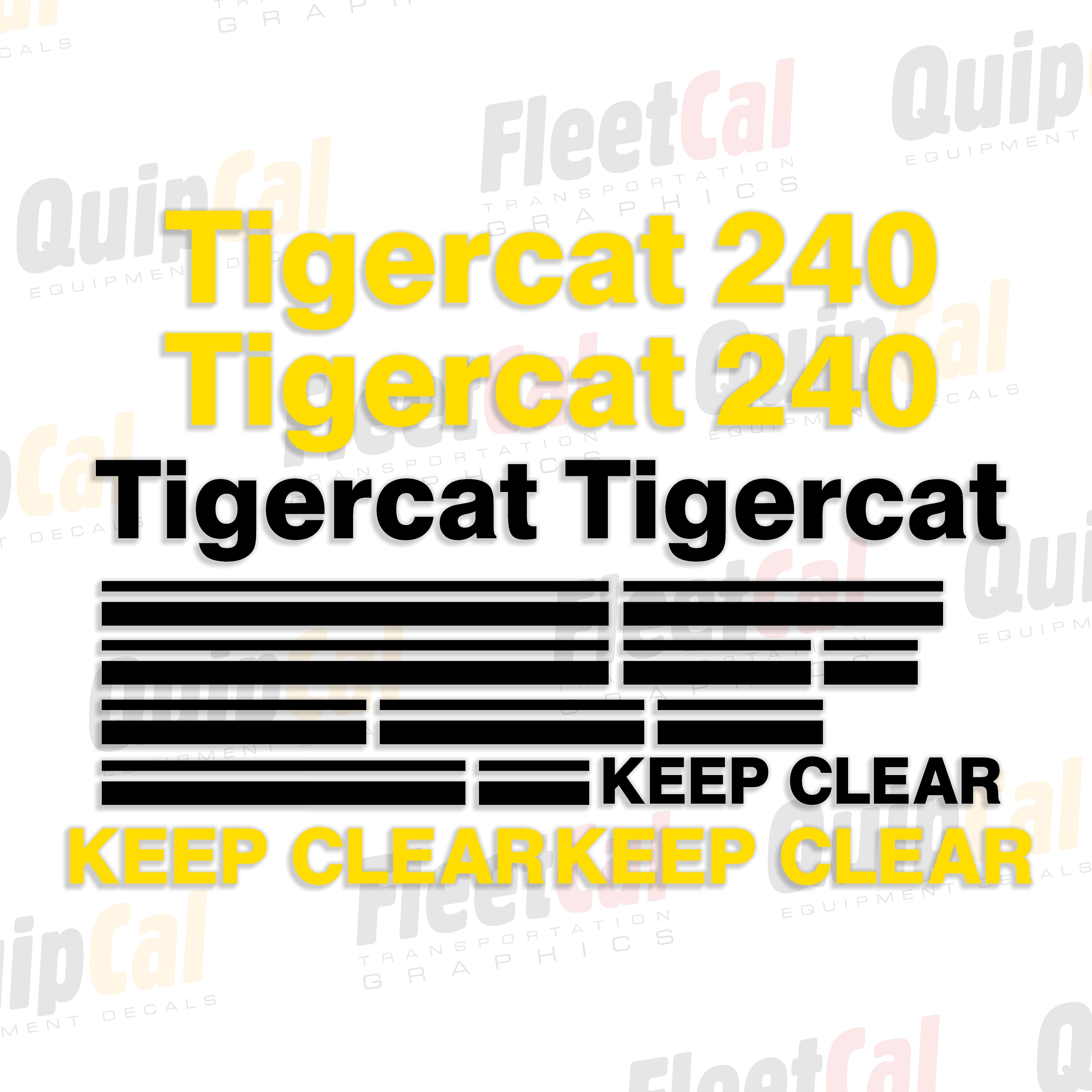 Tigercat 240 Log Loader Marking Decal Set – Truck and Equipment Decals