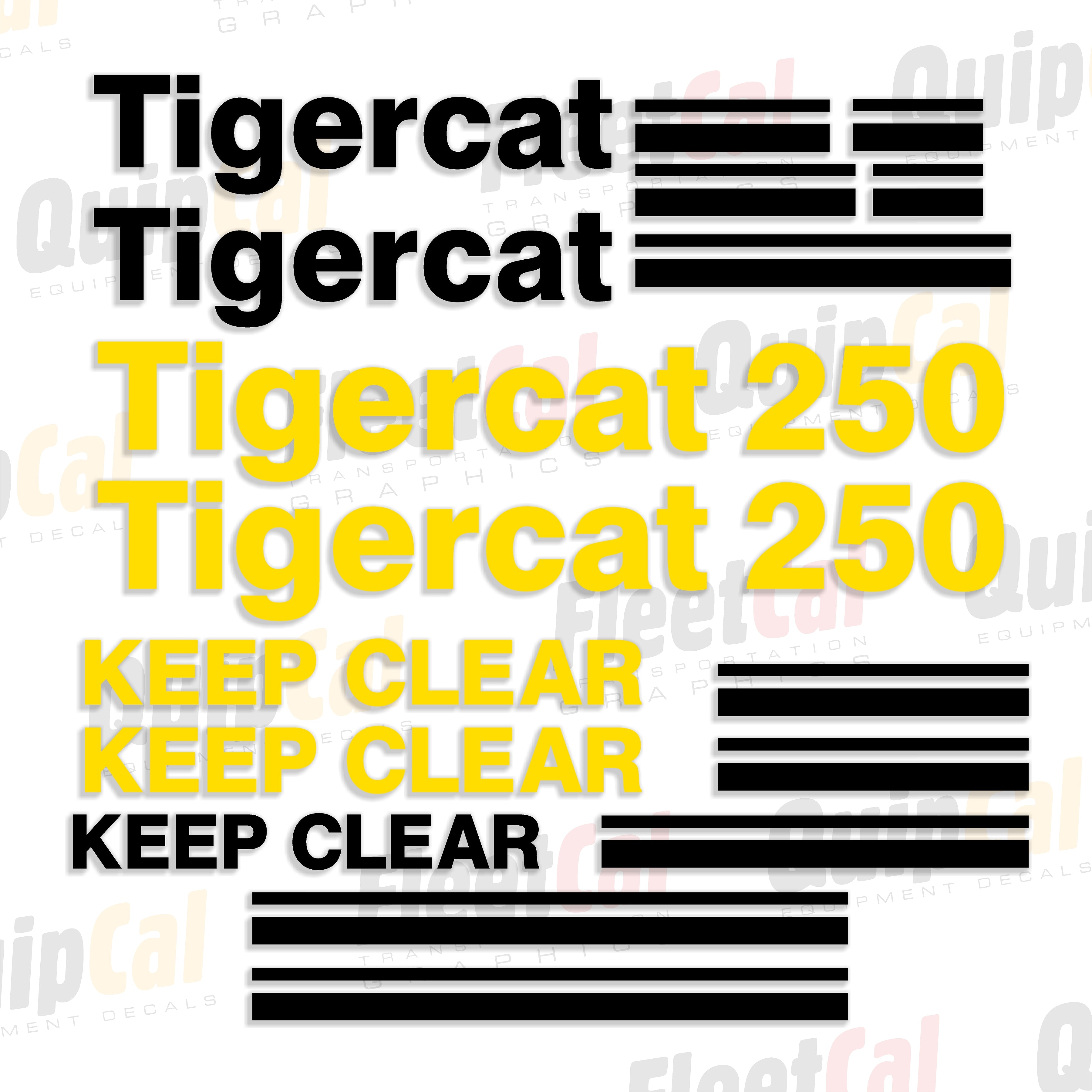 Tigercat 250 Log Loader Marking Decal Set – Truck and Equipment Decals