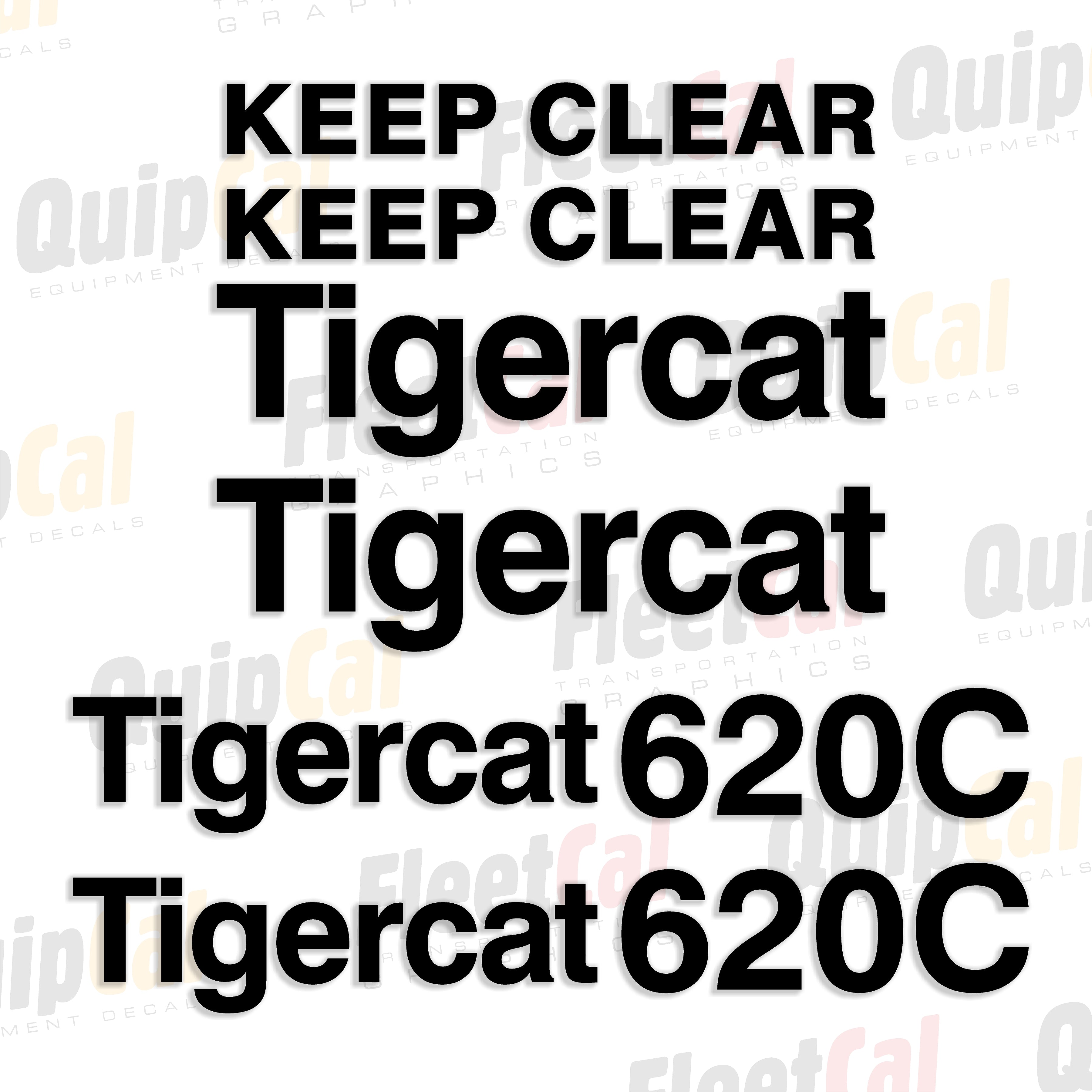 Tigercat 620C Skidder Marking Decal Set – Truck and Equipment Decals